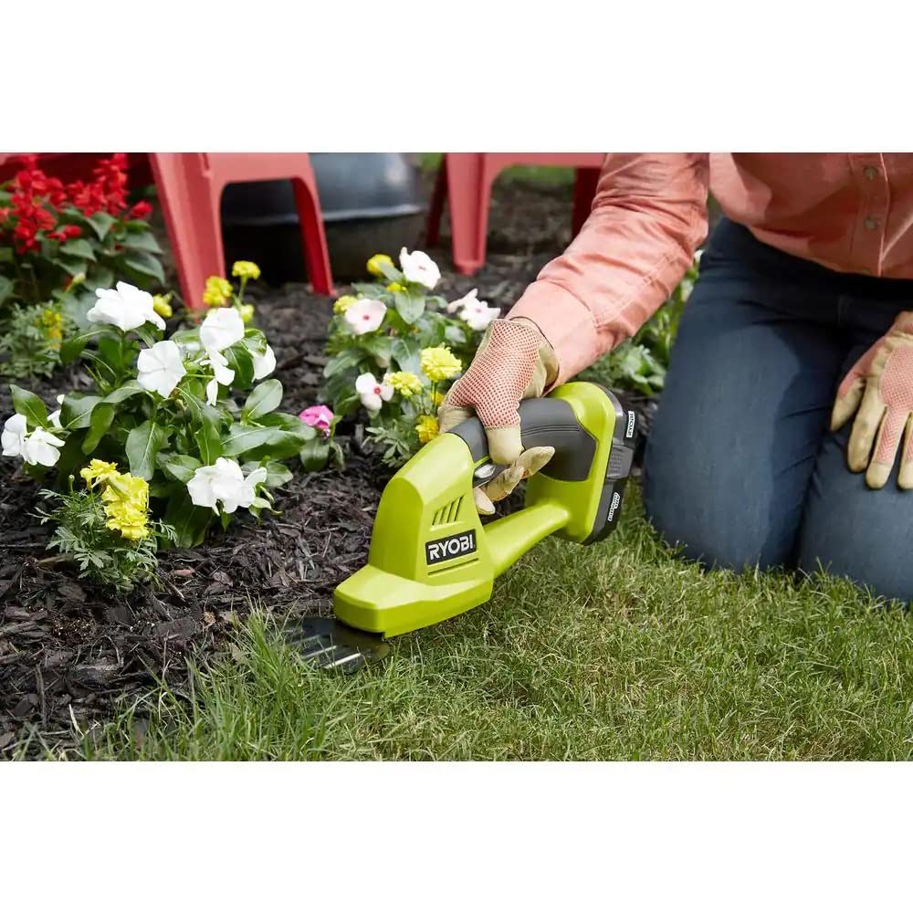 ONE+ 18V Cordless Battery Grass Shear Trimmer with 1.5 Ah Battery and Charger