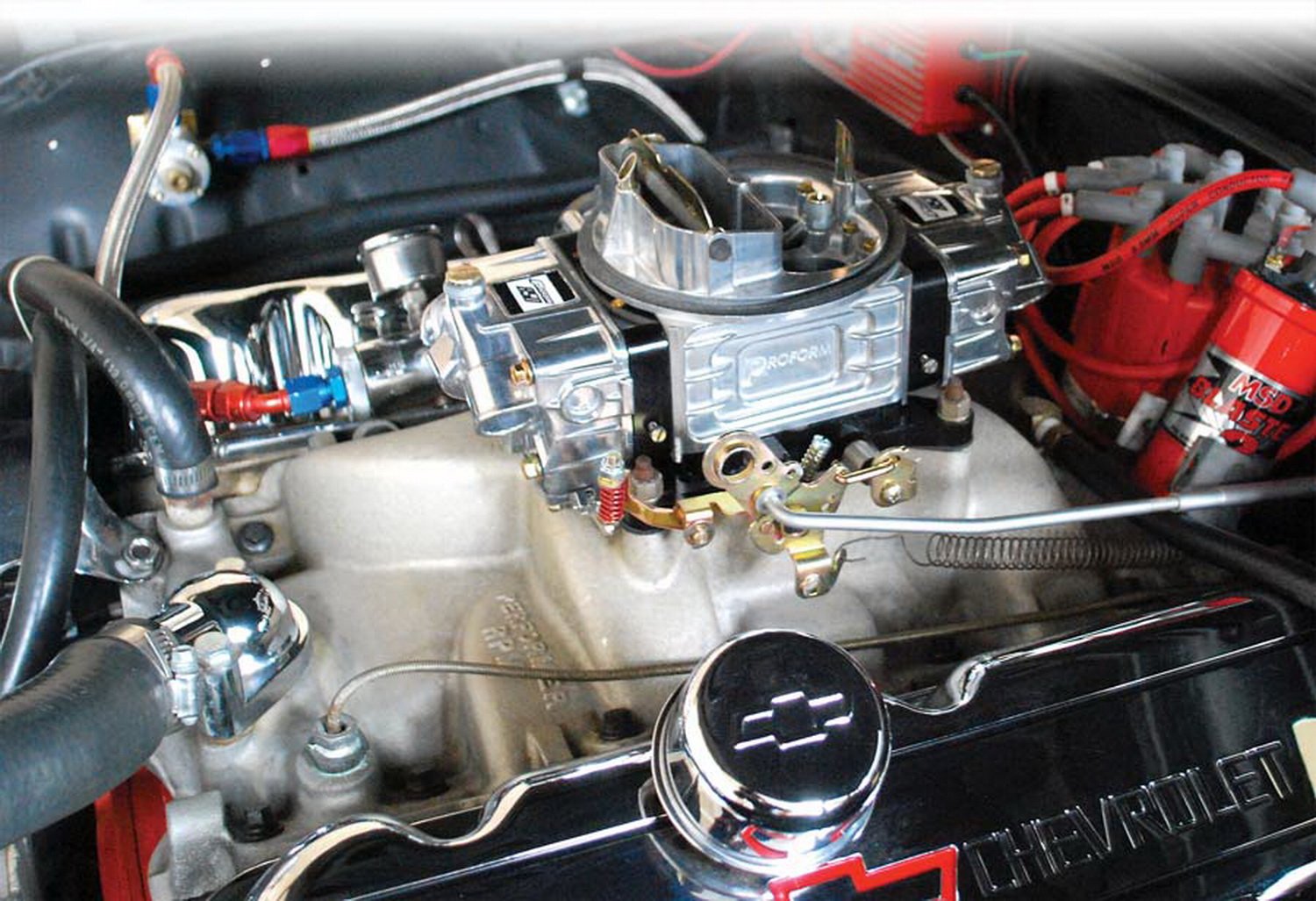 Proform 67214 Street Series 850 CFM Polished Aluminum Dual Inlet 4-Barrel Square Bore Mechanical Secondary Carburetor with Electric Choke