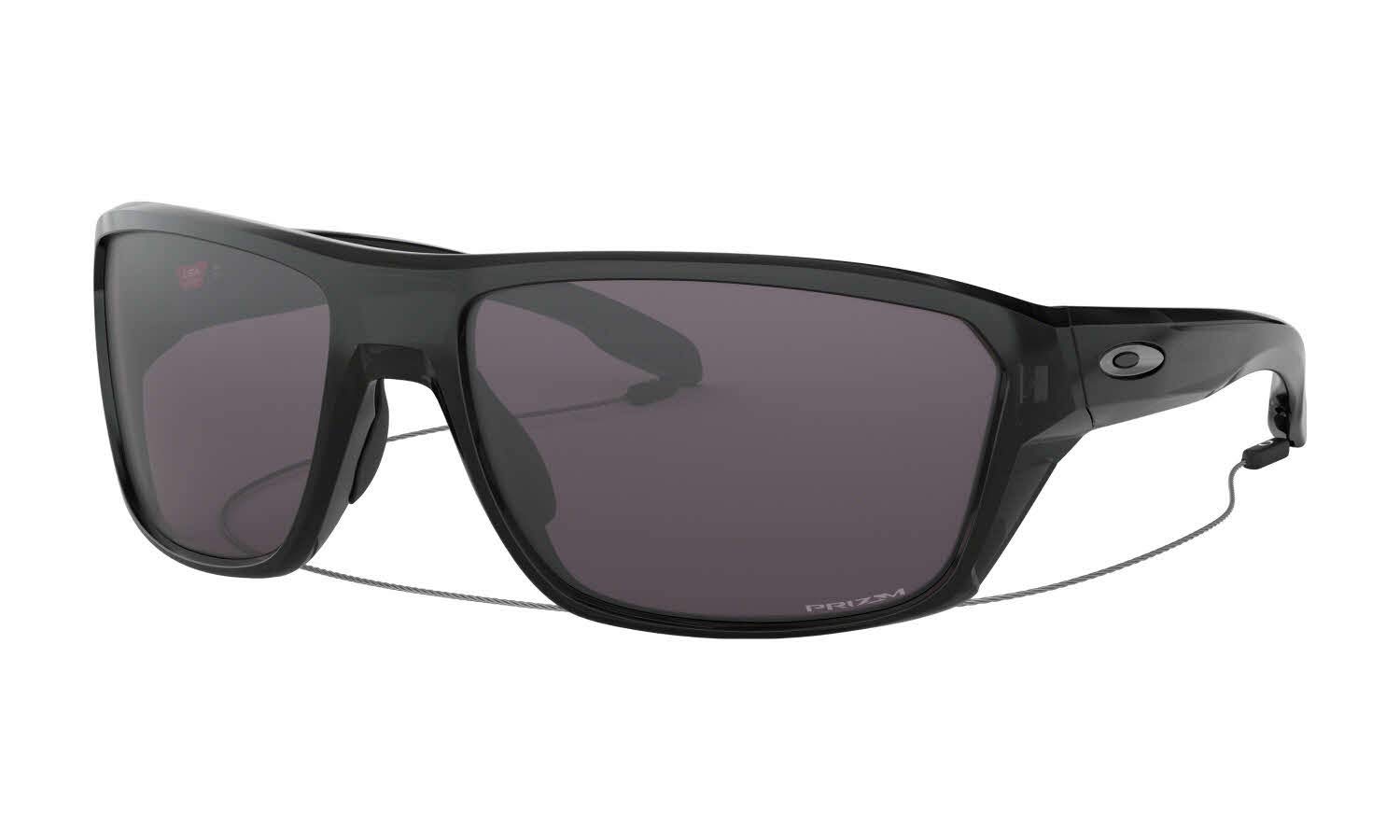 Oakley Polarized Rectangular Sunglasses, Matte Black, 64 mm