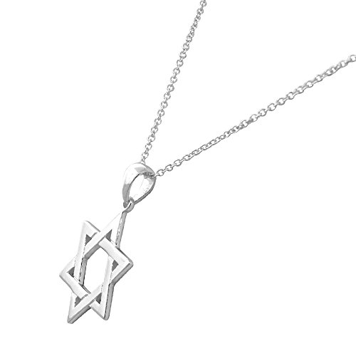 My Daily Styles 925 Sterling Silver Classic Simple Unisex Jewish Star of David Pendant Necklaceā¦