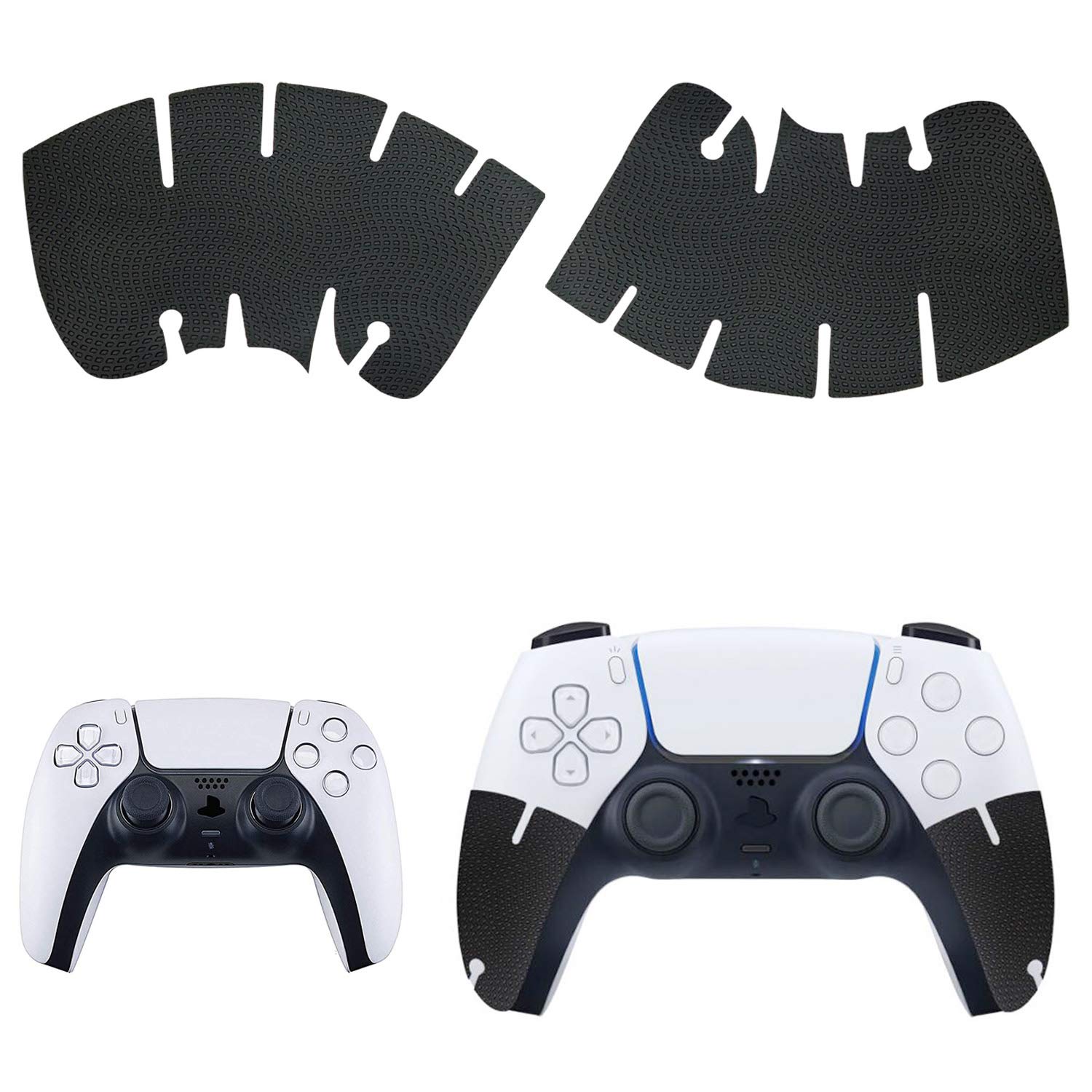 PS5 Console Anti-Skid Stickers Sweat-Absorbent Controller Grip for Playstation 5 Controller, Professional Textured Soft Rubber Pads Handle Grips for DualSense PS5 Controllers (Black)