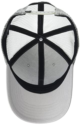 Quiksilver Men's Easy Does It Snap Back Trucker Hat, Light Grey Heather, One Size