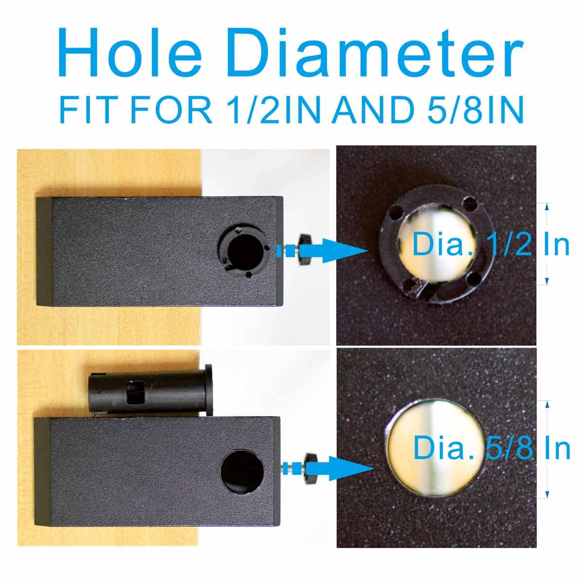Replacement Heavy Duty C Clamp for 1/2” Base Magnifying Lamp,XINME Desk Lamp,Swing Arm Lamp,Phone Mount,I pad Mount,Tablet Holder,Mic Holder (G2 BLACK)