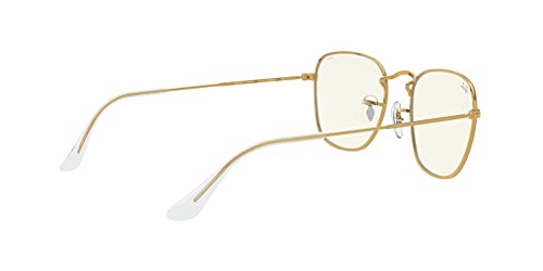 Ray-Ban RB3857 Frank Polarized Square Glasses, Legend Gold/Clear to Grey Photochromic Blue Light Filtering, 51 mm