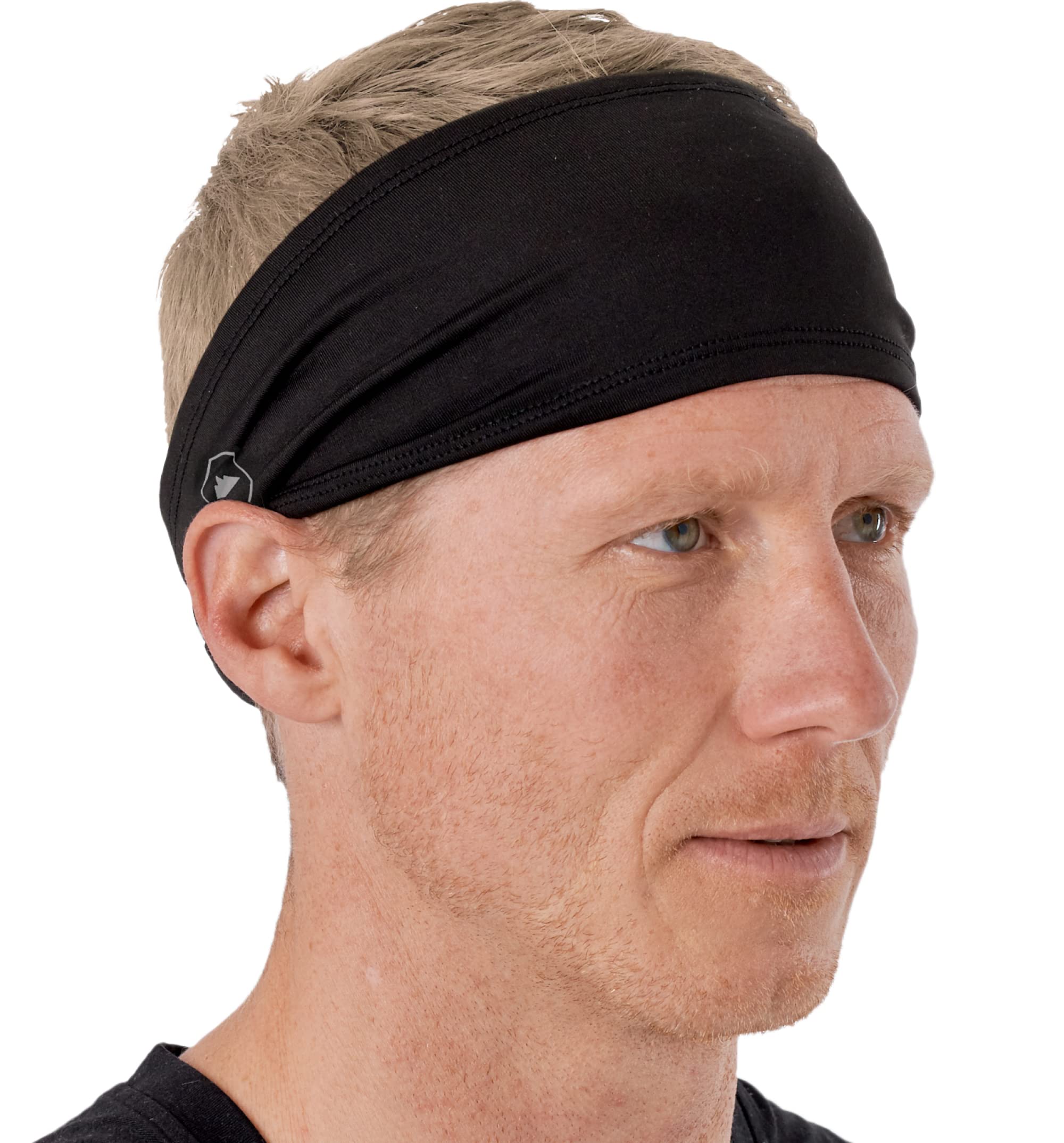 Tough Headwear Mens Sweat Bands - Head Bands Working Out Men Sports Headband Men Performance Headband Men - Athletic Headbands Men Cycling Sweat Band, Football Headbands - Sweat Bands, Black