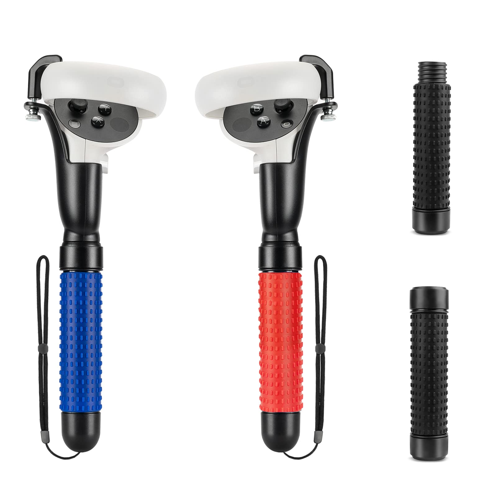TOMSIN VR Game Handles Extension Grips for Beat Saber Accessories, VR Golf Club Attachment for Quest 2 or Rift S Controller,