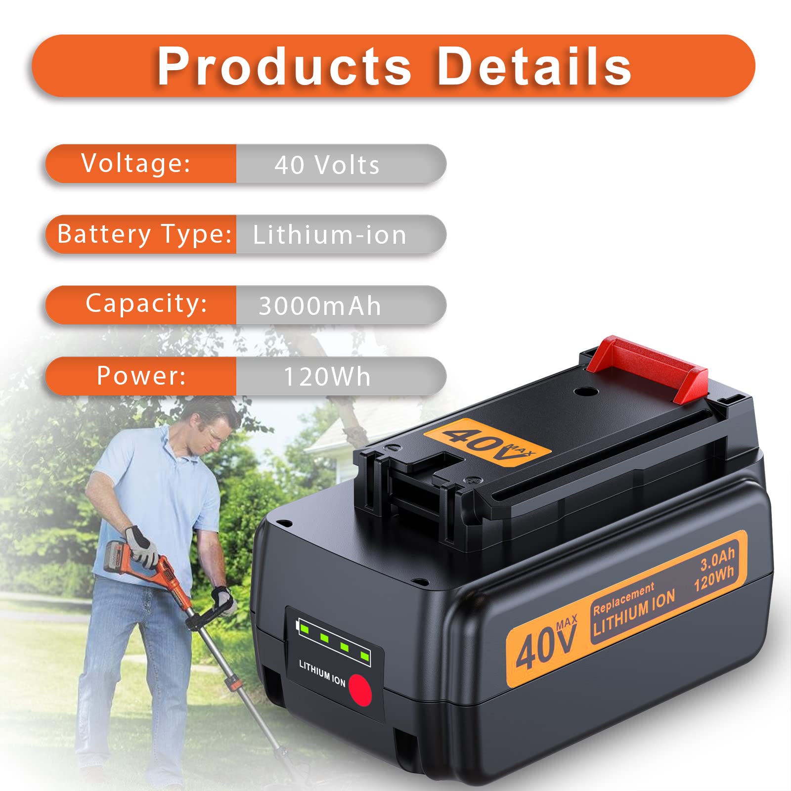 Simple Plus+ 20V 3.0Ah Replacement Battery (DC-LBXR36-1)