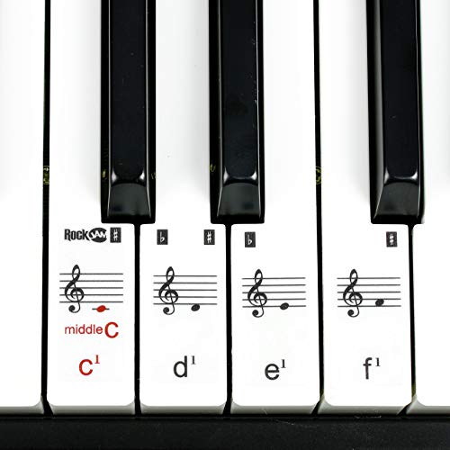 RockJam 61 Key Keyboard Piano Stand With Pitch Bend Kit, Piano Bench, Headphones, Simply Piano App & Keynote Stickers