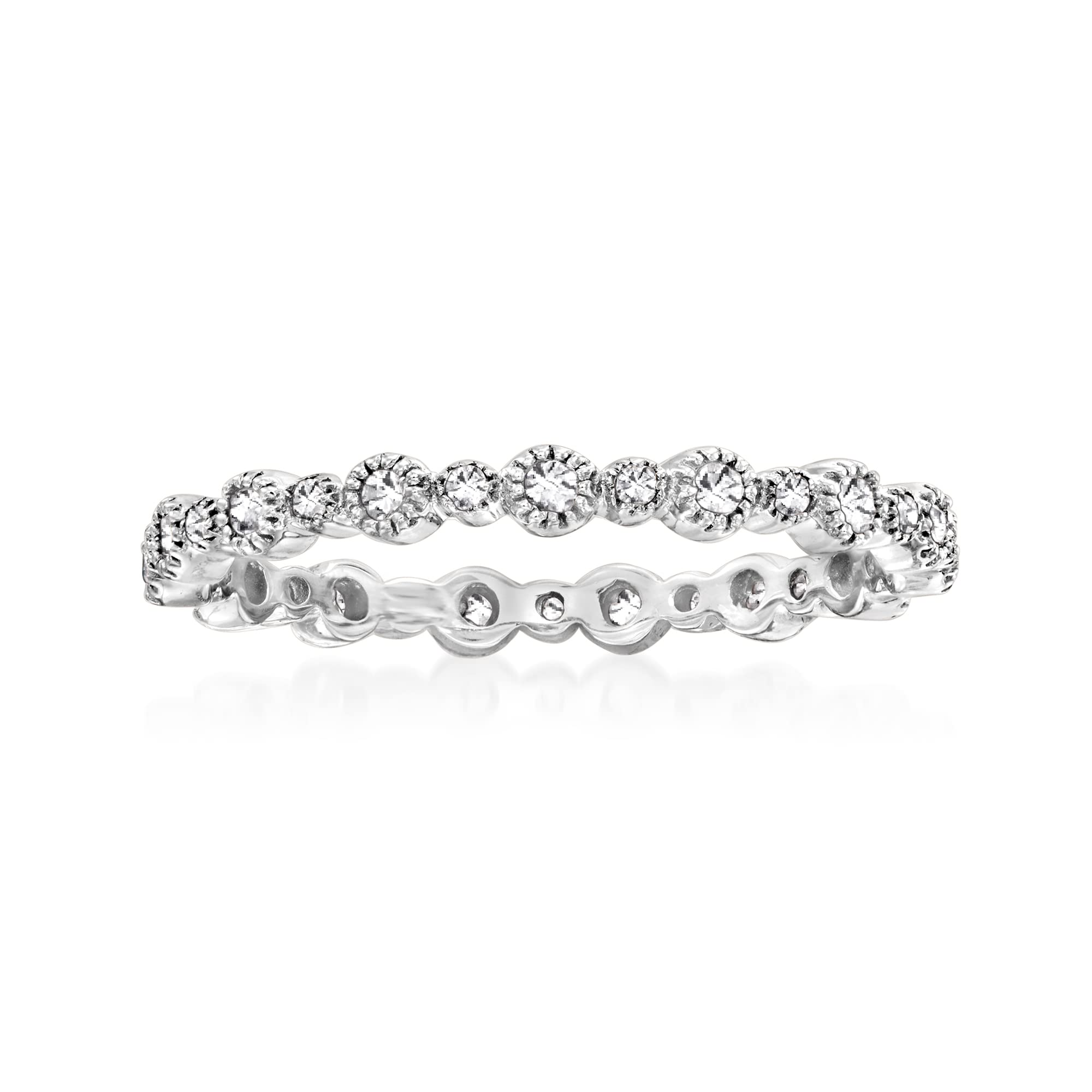 Ross-Simons 0.25 ct. t.w. Diamond Eternity Band in 14kt White Gold. Size 9
