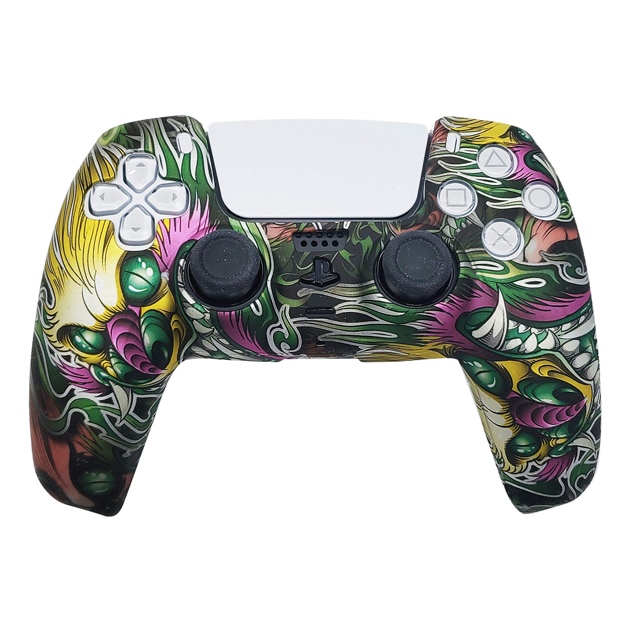 PS5 Silicone Gel Grip Controller Cover Skin Protector (ps5 Green) Compatible for Sony PlayStation 5, Compatible for PlayStation 5 Accessories, Wireless Controller Protector Covers, PS5 Skin