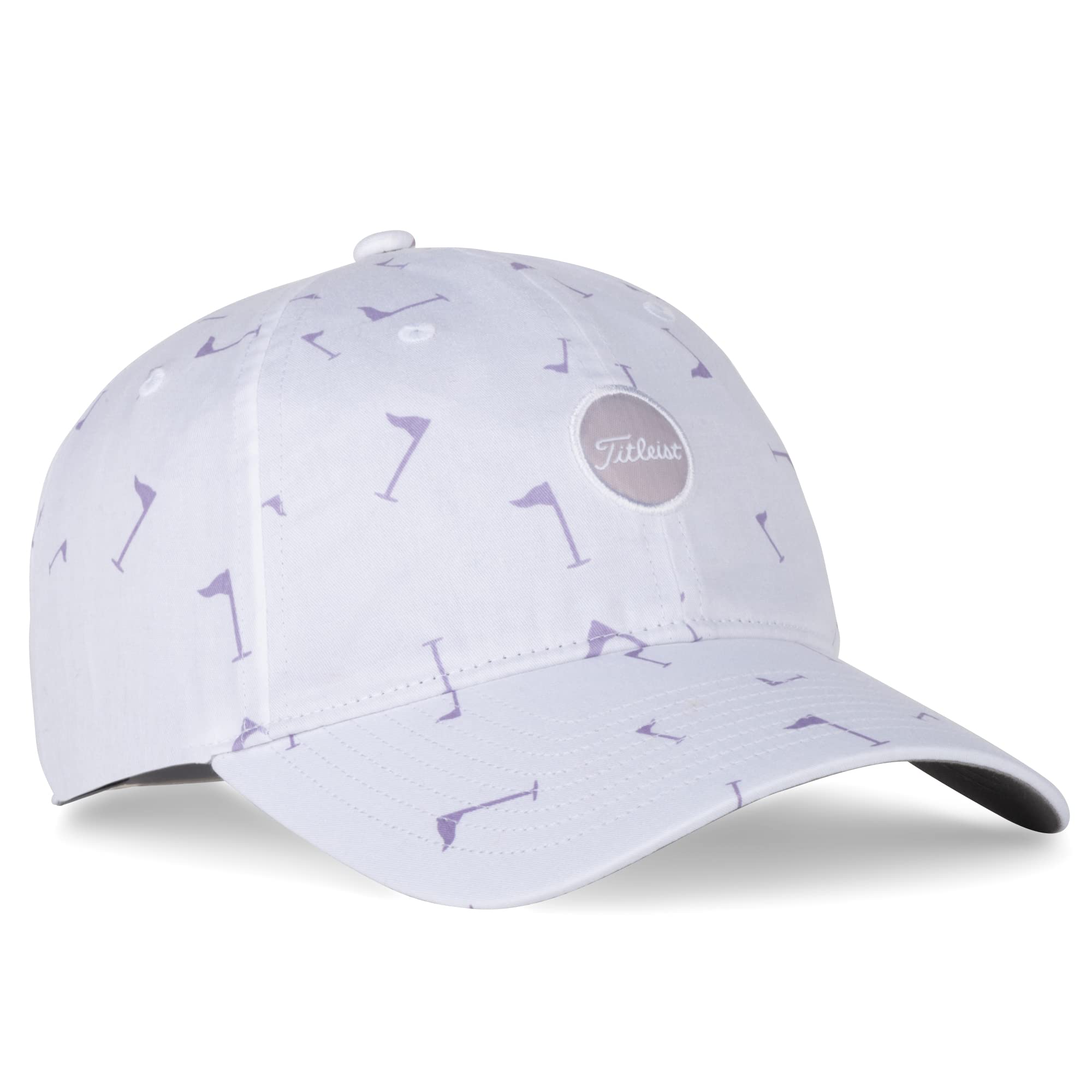 Titleist Women's Standard Montauk Print Golf Hat, White/Lavender, WMN
