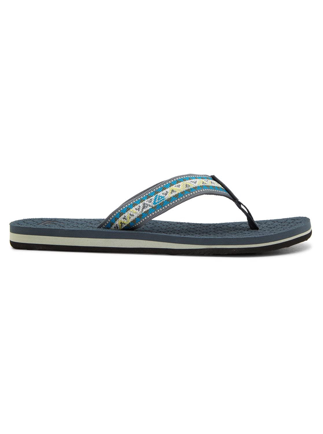 Quiksilver Men's 3 Point Sandal Flip-Flop, Green/Blue/Grey Hillcrest, 10