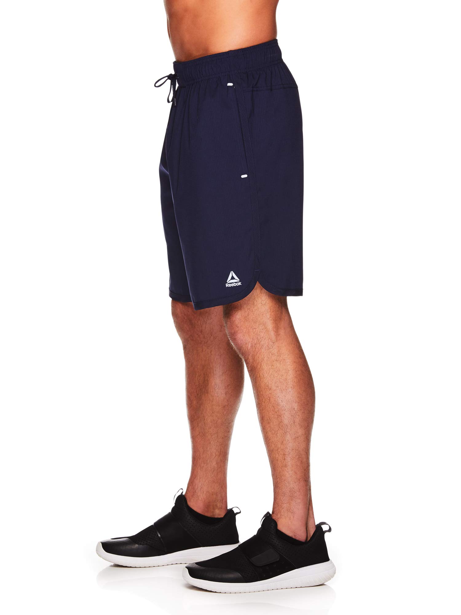 Reebok Men's Lightweight Workout Gym & Running Shorts w/Elastic Drawstring Waistband & Pockets - 9 Inch Inseam - Paceline Navy, Medium