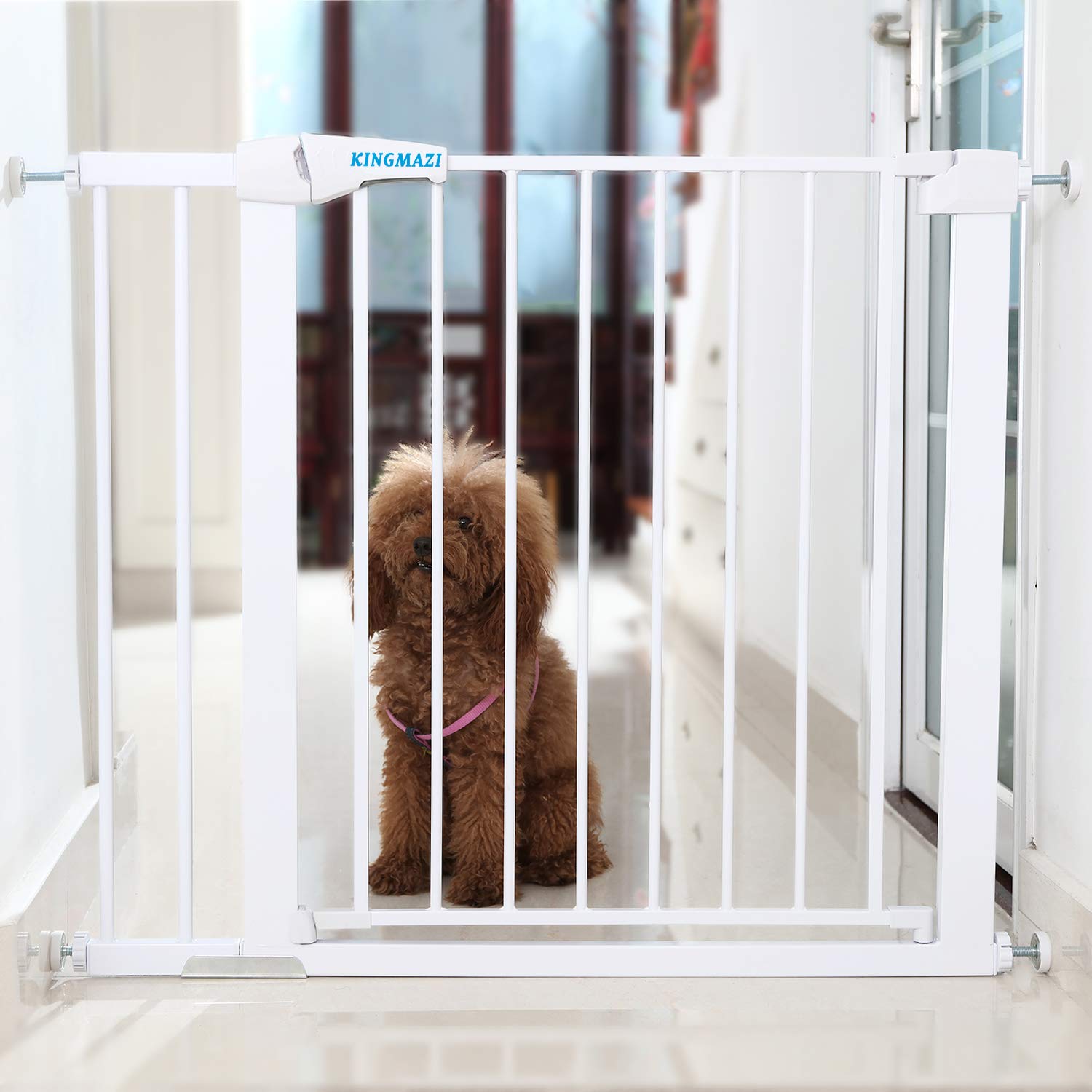 Safety Baby Gate,29.5-40.5 inch Auto Close Features,Luxury Extra Tall&Wide Child Gate, Heavy-Duty gate, Easy Walk-Thru pet Gate for The House, Stairs, Doorways & Hallways. (Applicable 29.5''-40.5'')