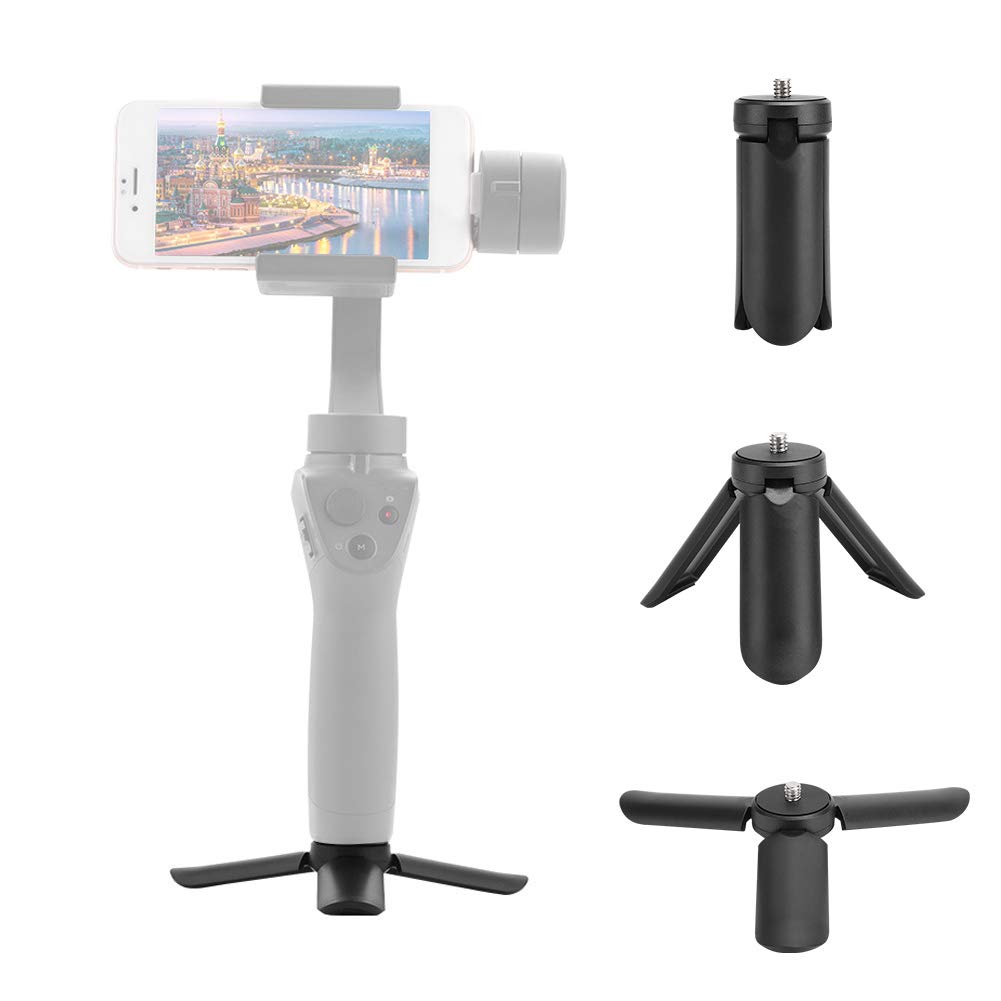 Tripod Desktop Tripod Portable Mini Non-Slip Desktop Tripod with 1/4 inch Screw Universal for Smartphone Action Camera Holder Tripod(Black)