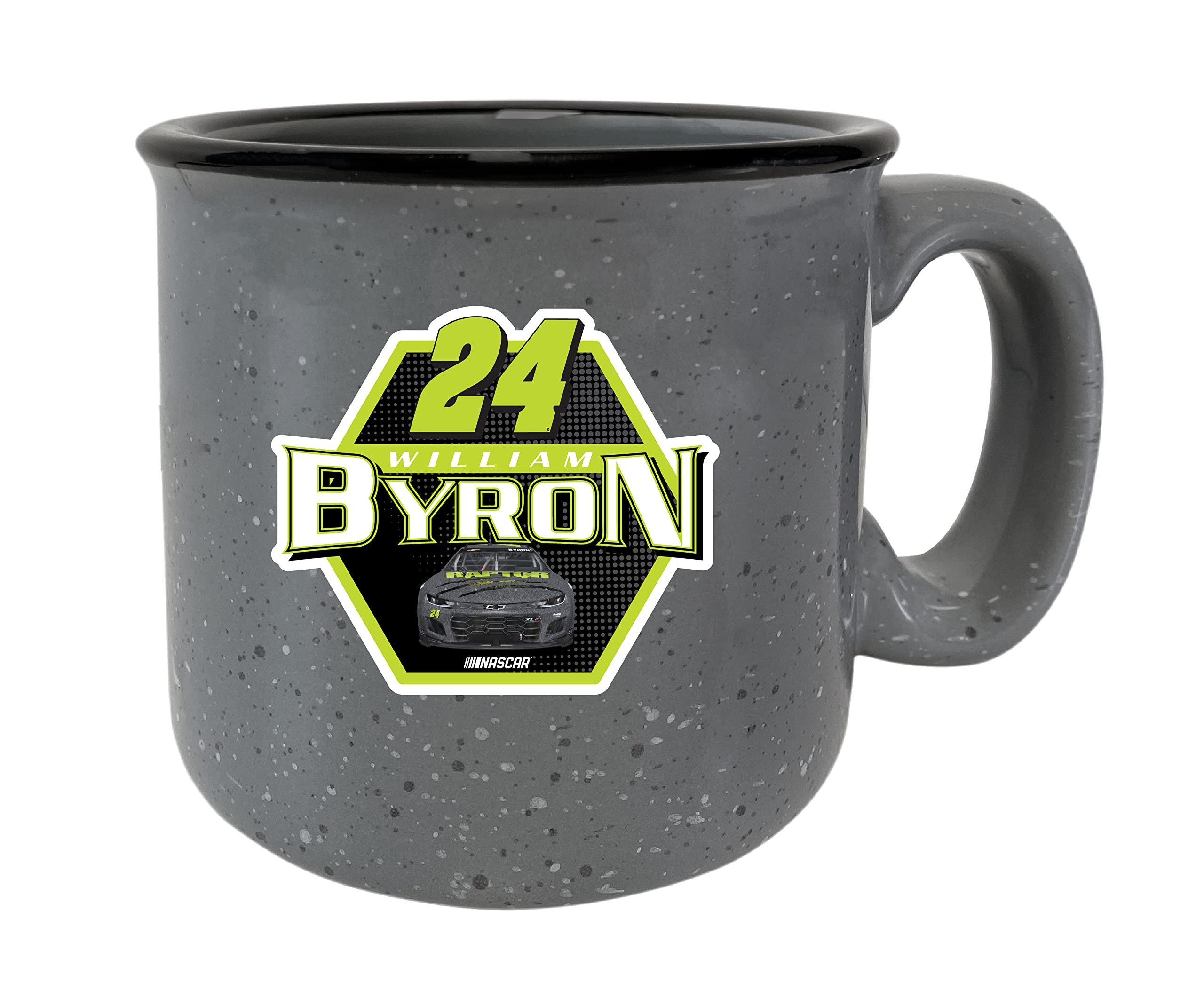 R and R Imports Nascar #24 William Byron Raptor Ceramic Coffee Mug 16 oz (Black) 16 oz