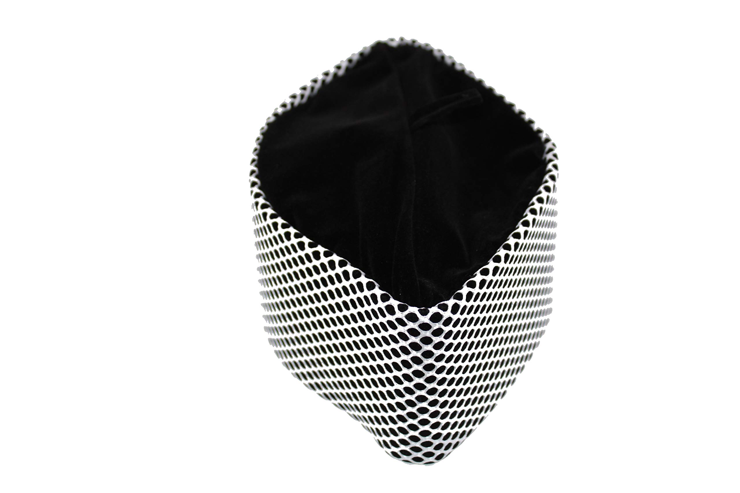 Oga Faaji African Kufi Apapo Cap (Small 23 1/2 Inches, Black/White)