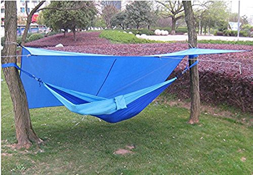 Portable Lightweight Camping Tent Tarp Shelter Hammock Cover Sun Shade Beach Picnic Mat Include Stakes and Carry Bag