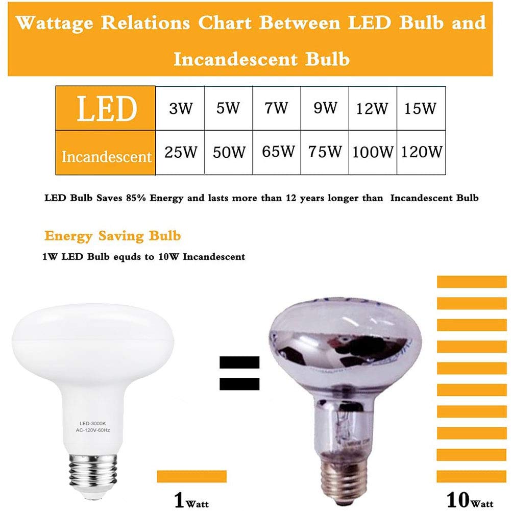Small frog LED Bulb R30 or BR30, 12W (100W Equivalent), 1200 Lumens, Upgrade for 100W Bulb, 3000K Soft White Color, for Recessed Can Use, Wide Flood Light, Dimmable, (Pack of 4)