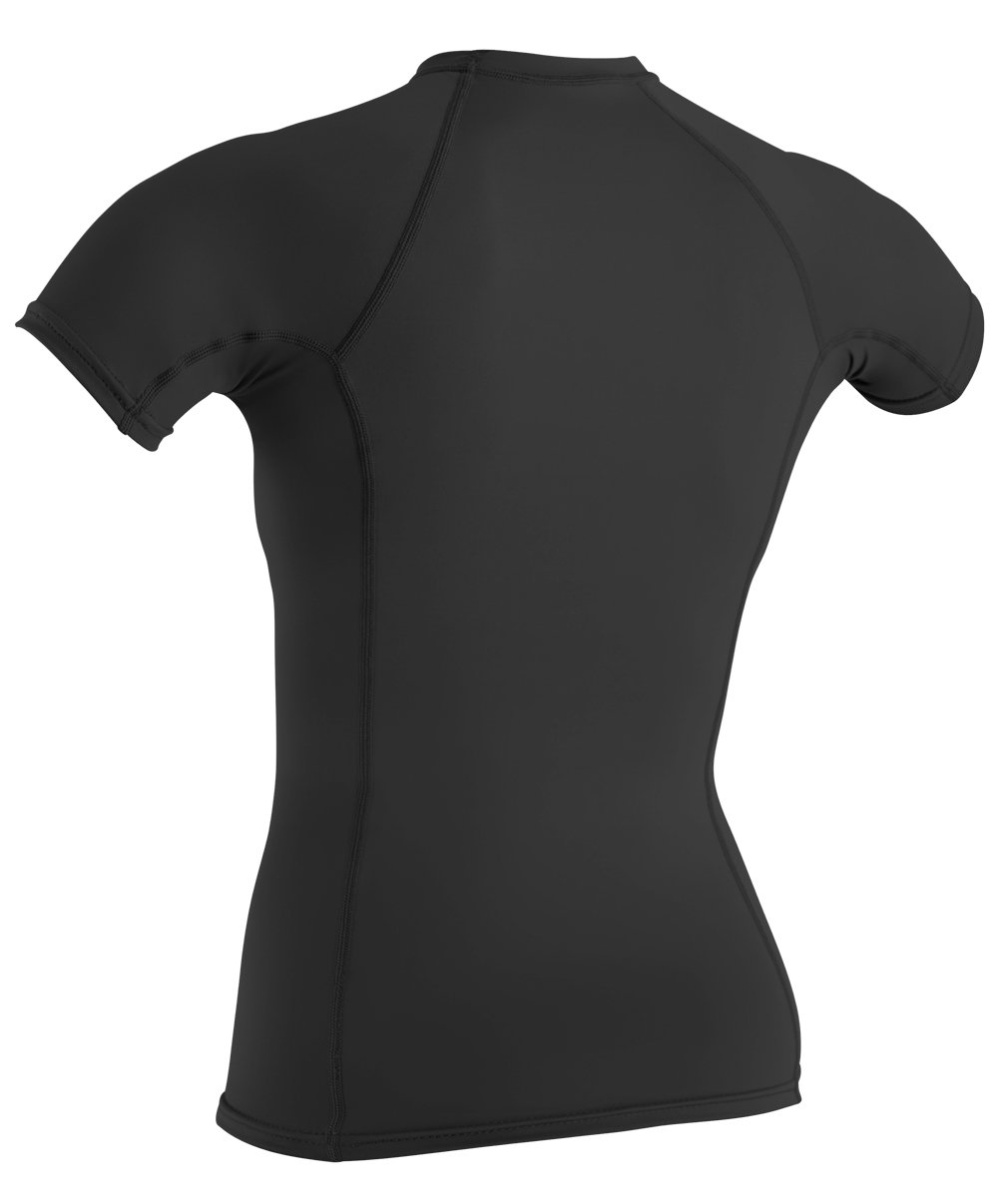 O'Neill Women's Basic 50+ Skins Short Sleeve Rash Guard, Light Aqua, Small