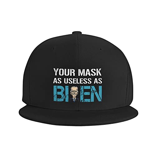 Your Mask is As Useless As Joe Biden Hat Adult Adjustable Baseball Cap Trucker Hats Black
