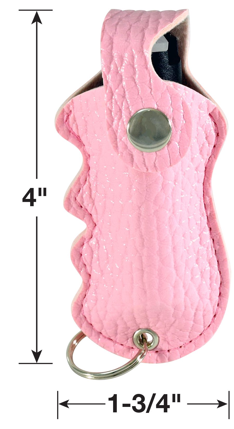 Pepper Defense 1/2 oz. Pepper Spray with Grip Holster and Keychain Attachment - Safety Twist Lock Glow Trigger - Maximum Strength 10% OC Formula - Self Defense Personal Protection (Pink 1-Pack)