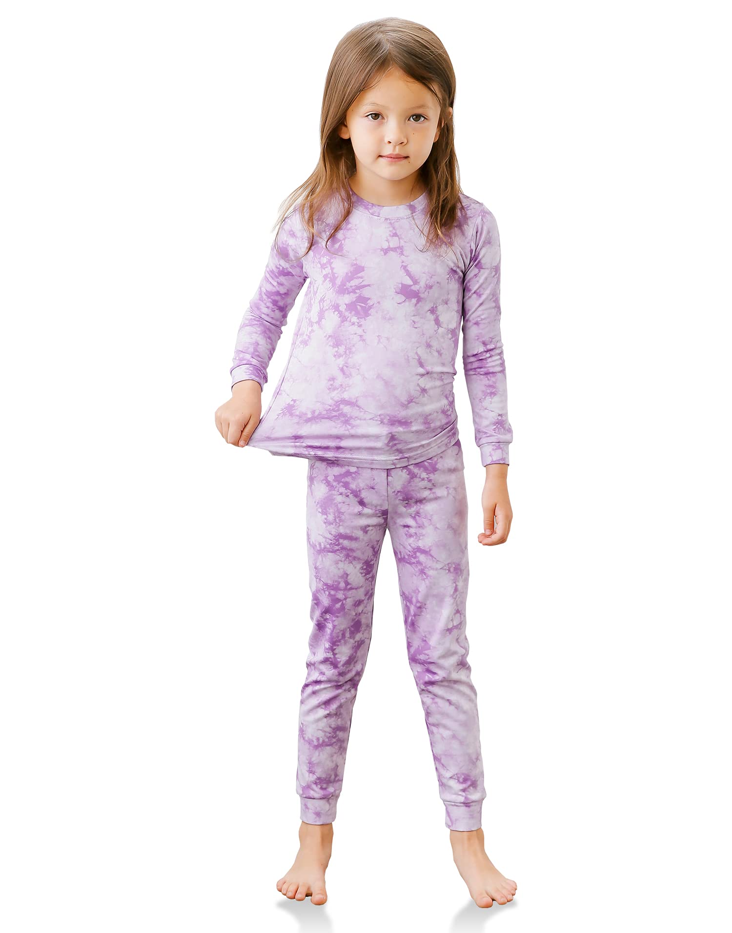 TINFL by Vaenait Girls Thermal Underwear Soft Long John Set Heatwarm Aurora Purple XS