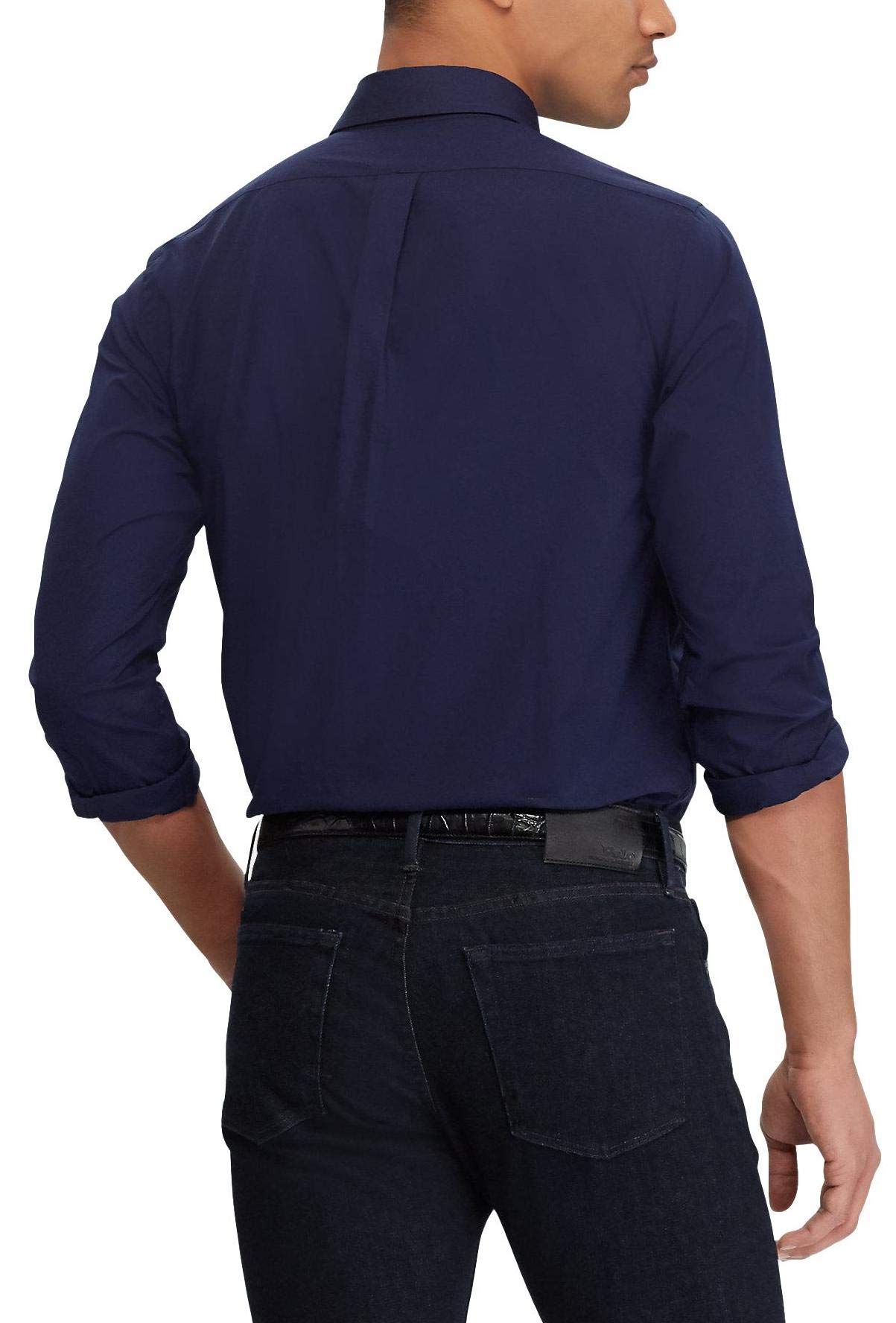 Polo Ralph Lauren Men's Big and Tall Long Sleeves Classic Fit Poplin Buttondown Shirt (XLT, WindsorNavy)
