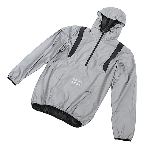 Reflective Jacket, Breathable Waterproof Super Bright Cycling Jacket Packable for Climbing for Hiking (XL)