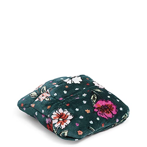 Vera Bradley Women's Fleece Fleece Travel Blanket with Trolley Sleeve, Hope Blooms Teal, One Size