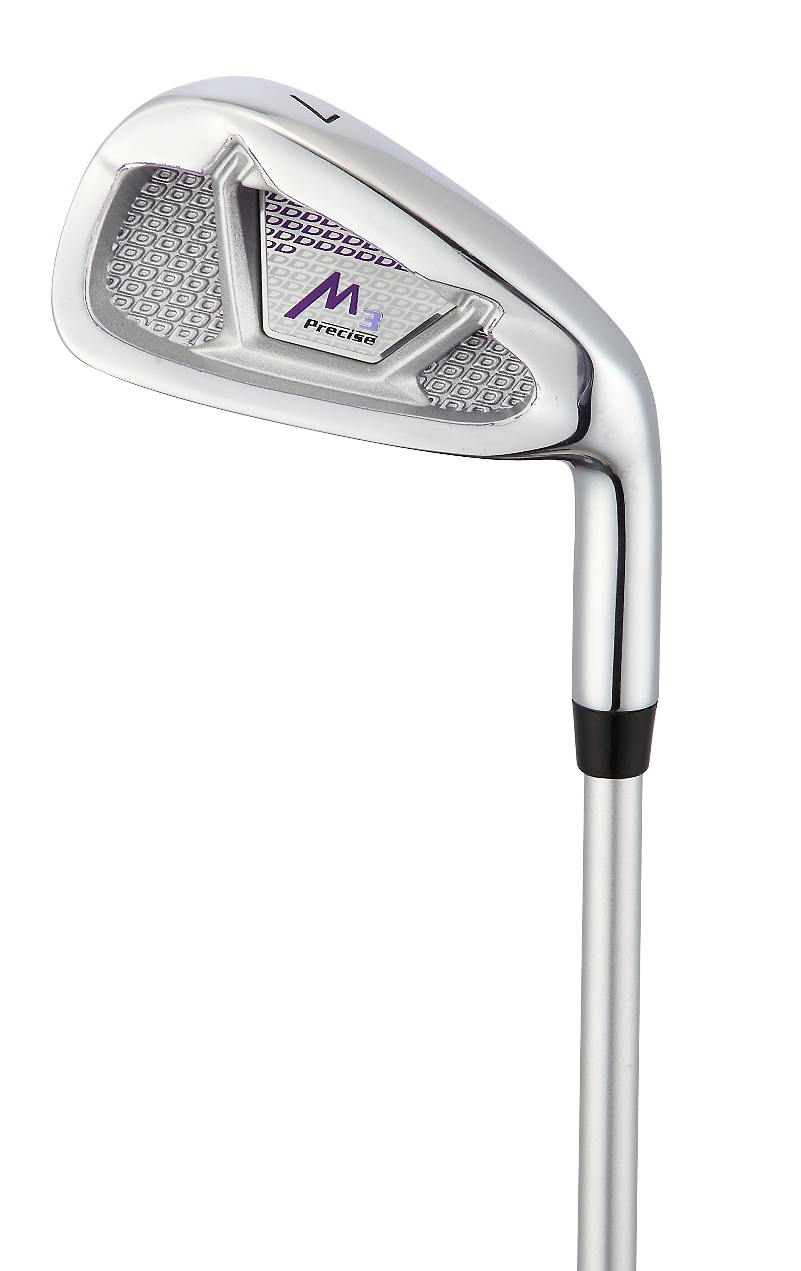 Precise M3 Ladies Womens Complete Golf Clubs Set Includes Driver, Fairway, Hybrid, 7-PW Irons, Putter, Stand Bag, 3 H/C's Purple - Regular, Petite or Tall Size! (Petite Size -1", Right Handed)