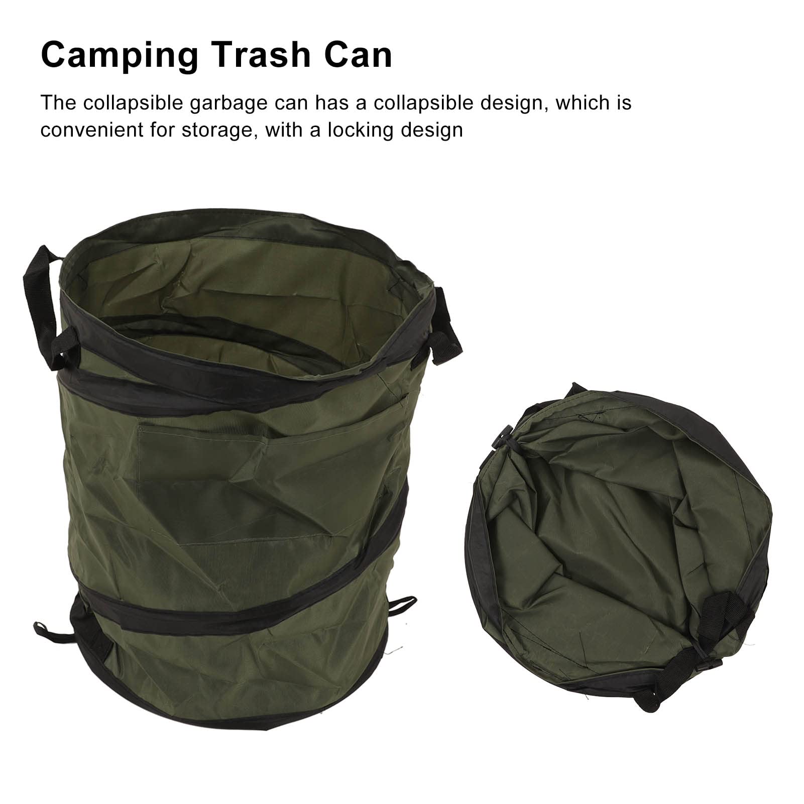 NOVAZEN Collapsible Camping Trash Can, Strong Bearing Capacity Oxford Cloth Garbage Can with Bottom Handle - Ideal for Picnic and Car Use