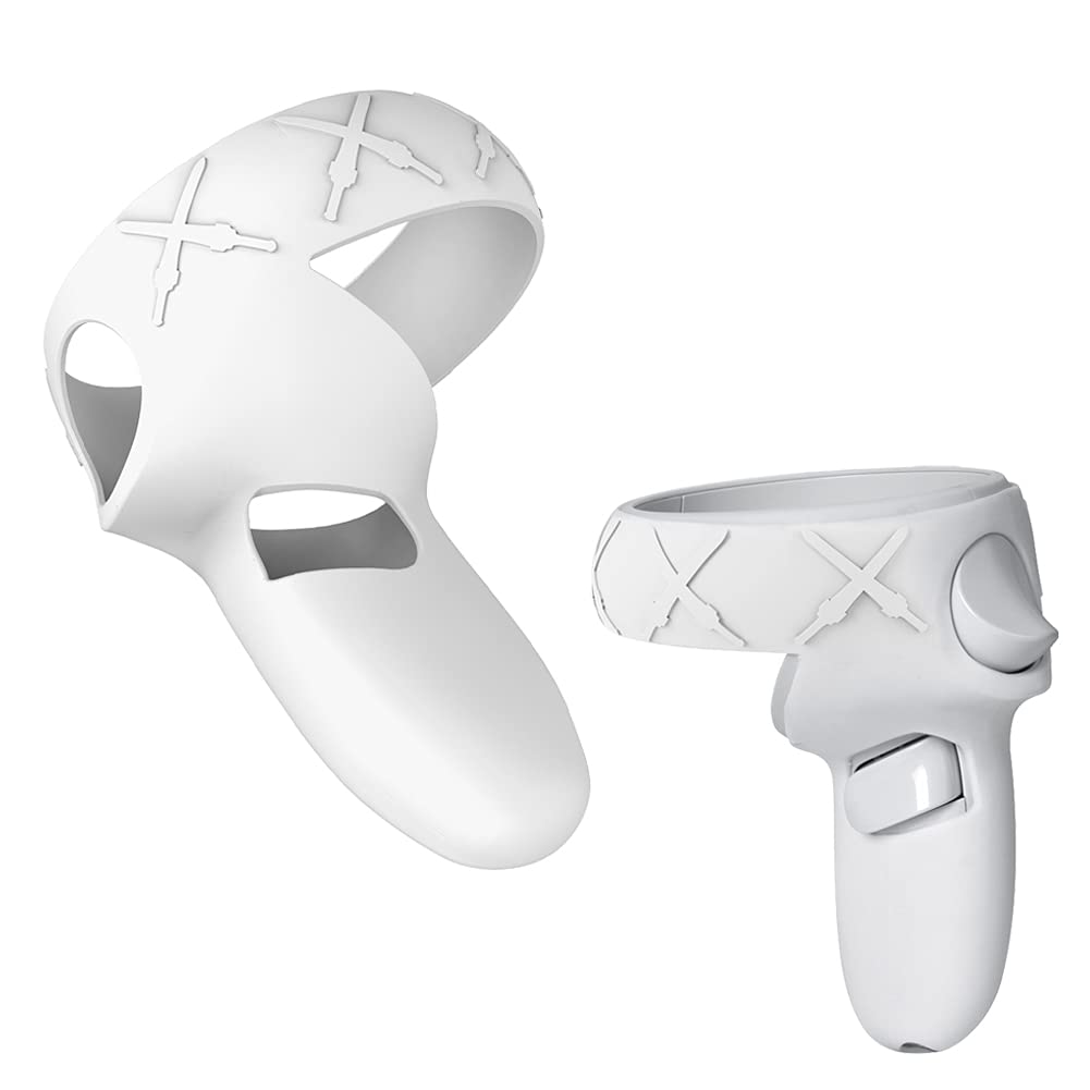Silicone Touch Controller Grip Cover Accessories for Oculus Quest 2 Handle,2 VR Controller Caps Anti-Scratch Dustproof Protective Sleeve Compatible with Oculus Quest 2
