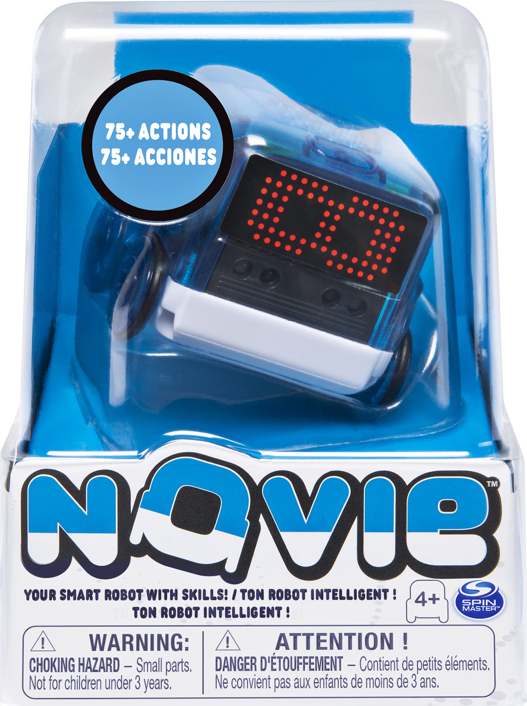 Novie, Interactive Smart Robot with Over 75 Actions and Learns 12 Tricks (Blue), for Kids Aged 4 and Up