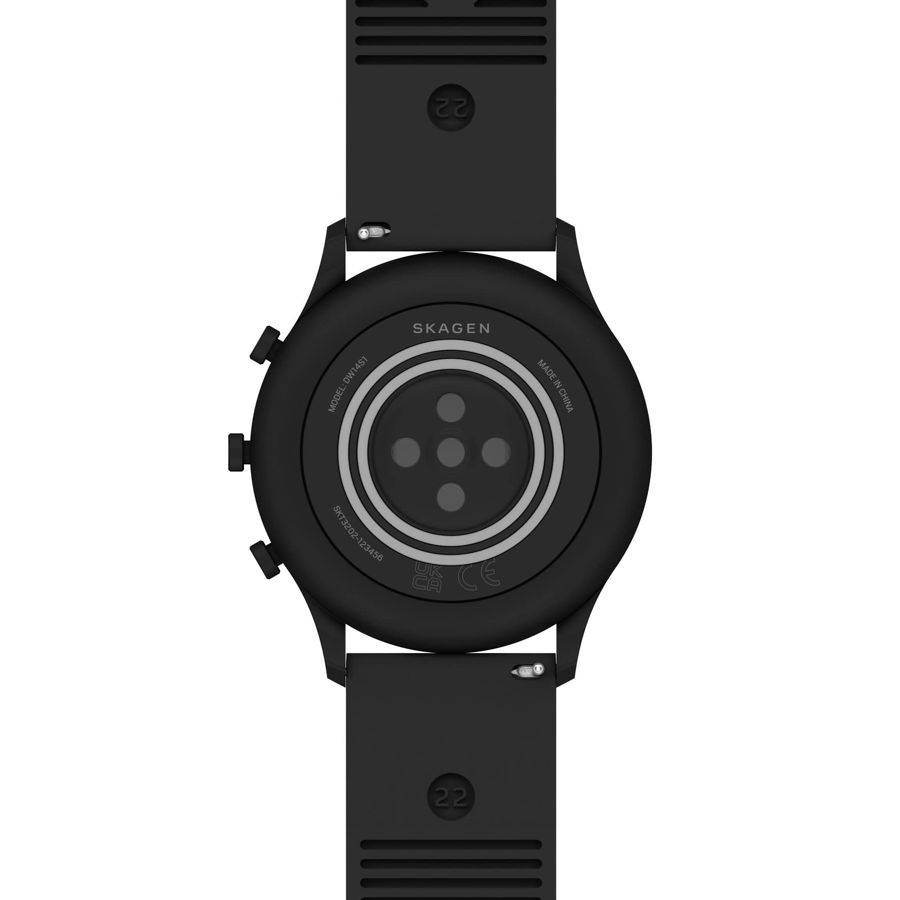 Skagen Jorn 42mm Gen 6 Midnight Silicone Hybrid Smartwatch (Model: SKT3202)
