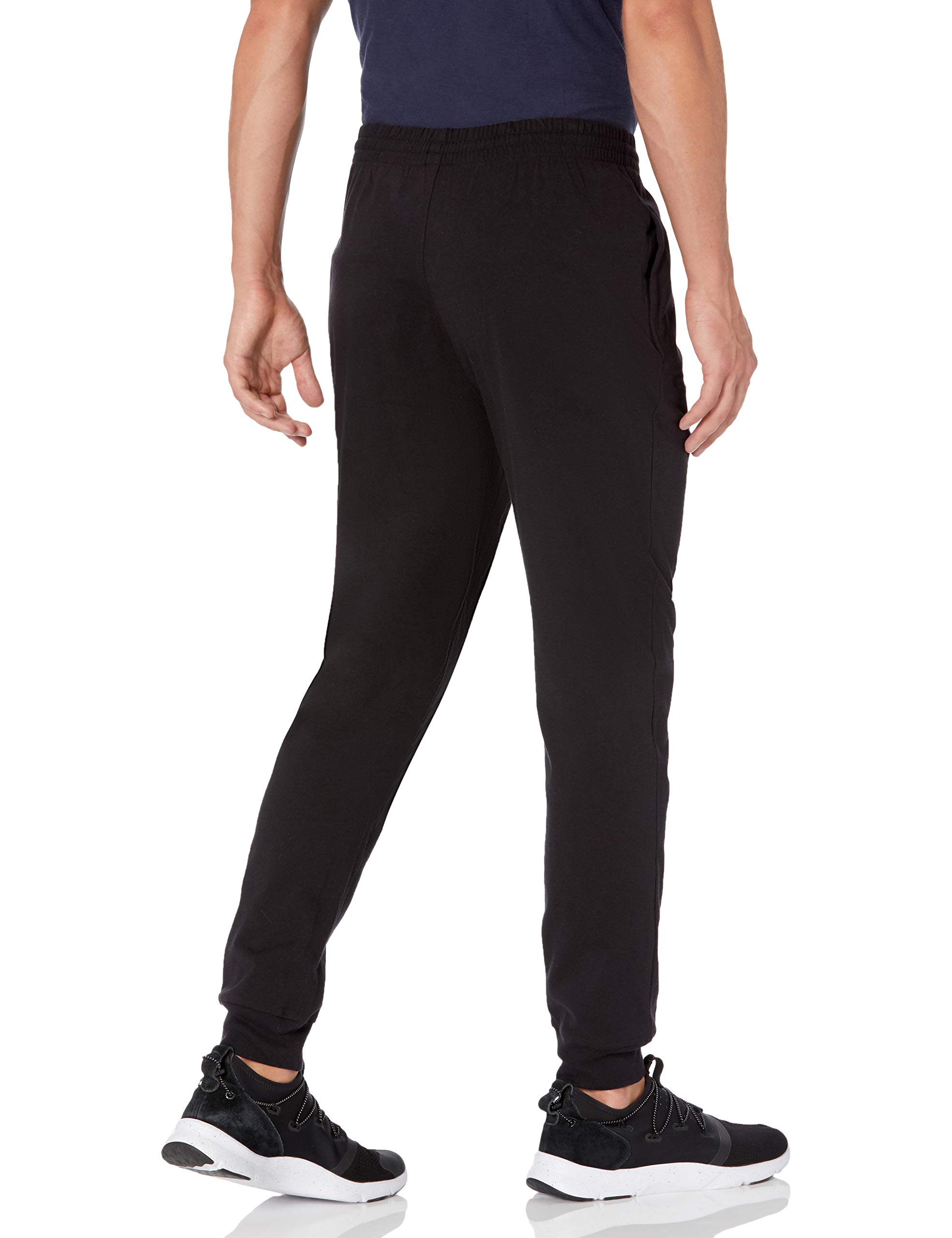 Russell Athletic Men's Jersey Cotton Joggers with Pockets, Black, Large