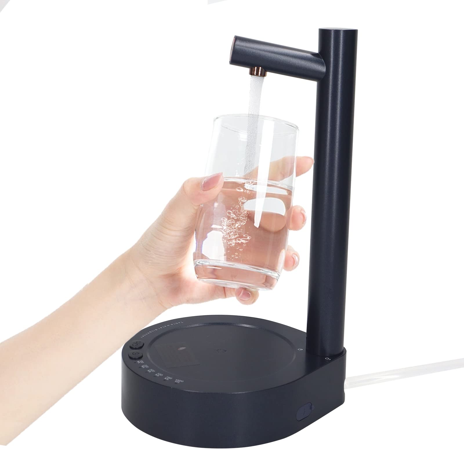 Myvision Desktop Water Bottle Dispenser,Portable Water Bottle Pump for Universal Bottles, USB Charging Water Jug Pump Water Bottle Switch (White)