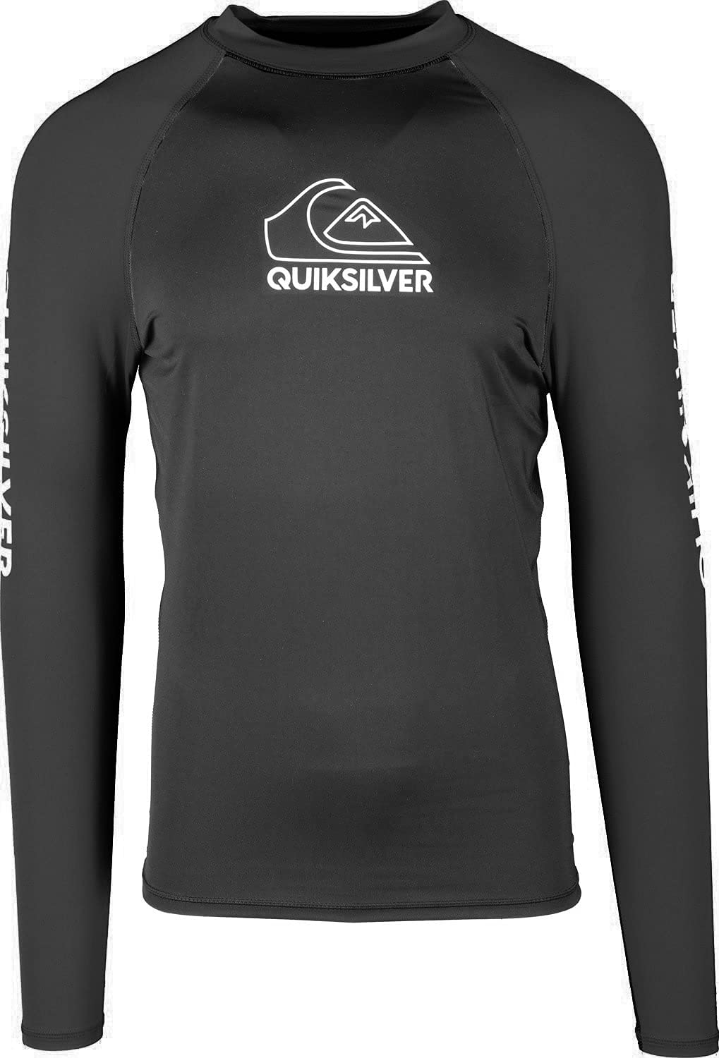 Quiksilver Men's Standard ON Tour LS Long Sleeve Rashguard SURF Shirt, Black, X-Small