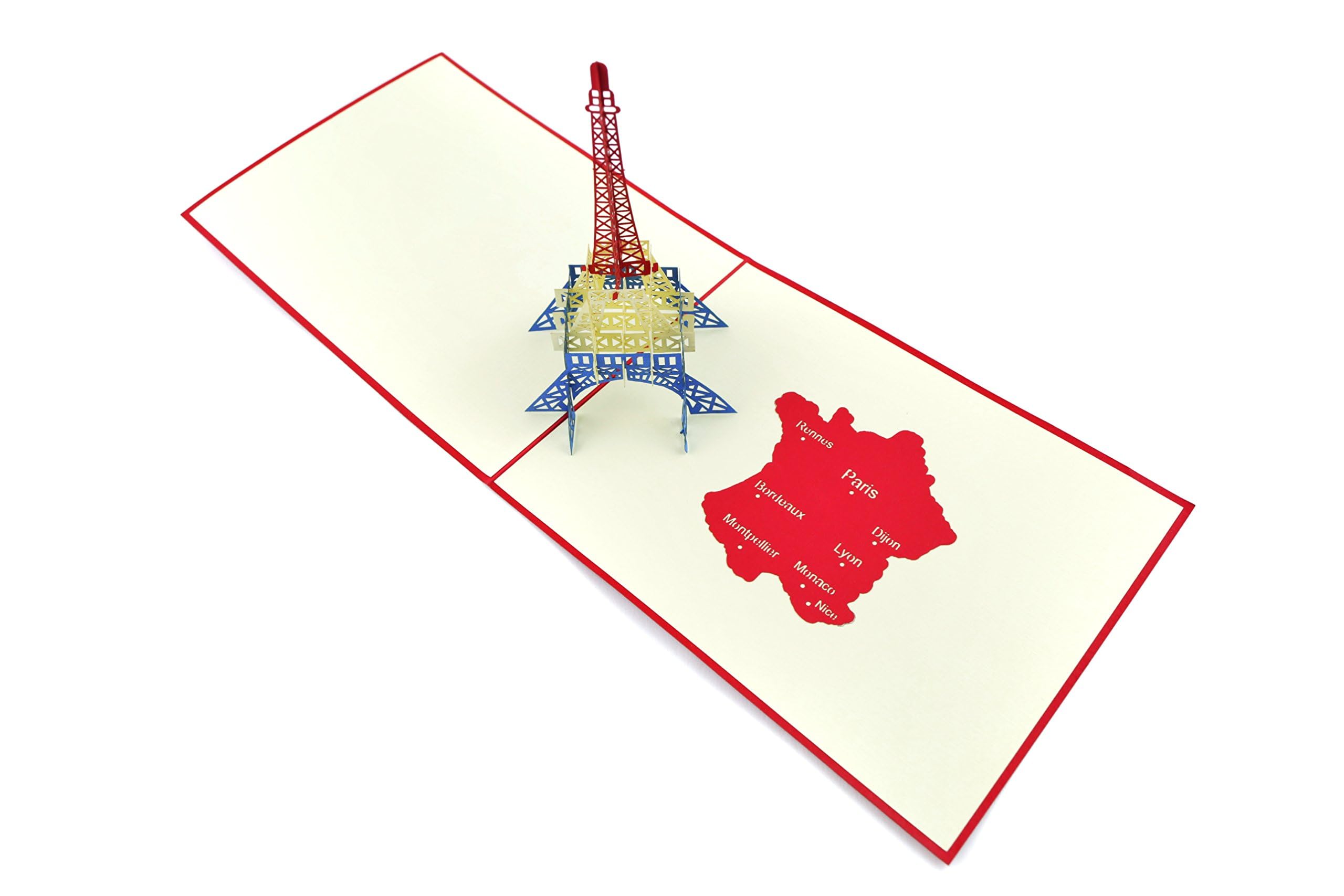 PopLife Eiffel Tower, Paris 3D Pop Up Greeting Card for All Occasions - Travellers, Romantics, History Lovers - Folds Flat for Mailing - Birthday, Graduation, Retirement, Anniversary, Engagement