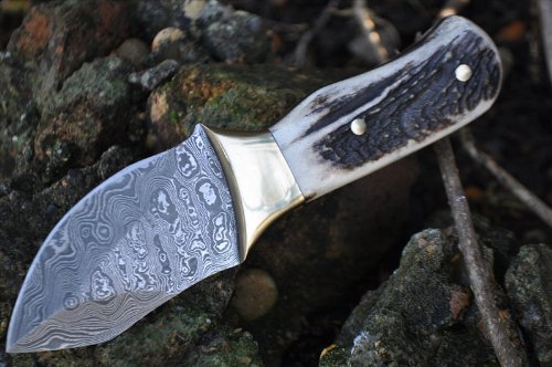Perkin Knives Damascus Steel Knife - Handmade Damascus Hunting Knife