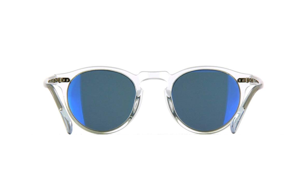 Oliver Peoples Gregory Peck, Crystal/Indigo Photochromic 1101r8, Size Medium
