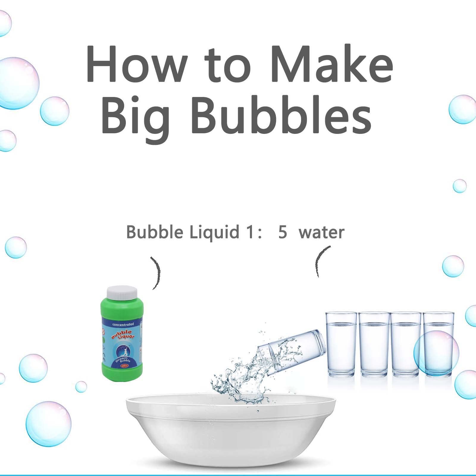 npkgvia Solution Wedding Bubble Blower Supplies Bubble 200ml Supplies Water Bubble Toy Juice Liquid Bubble Soap Bable Toy Little Boy Age 2-4 (Multicolor, One Size)