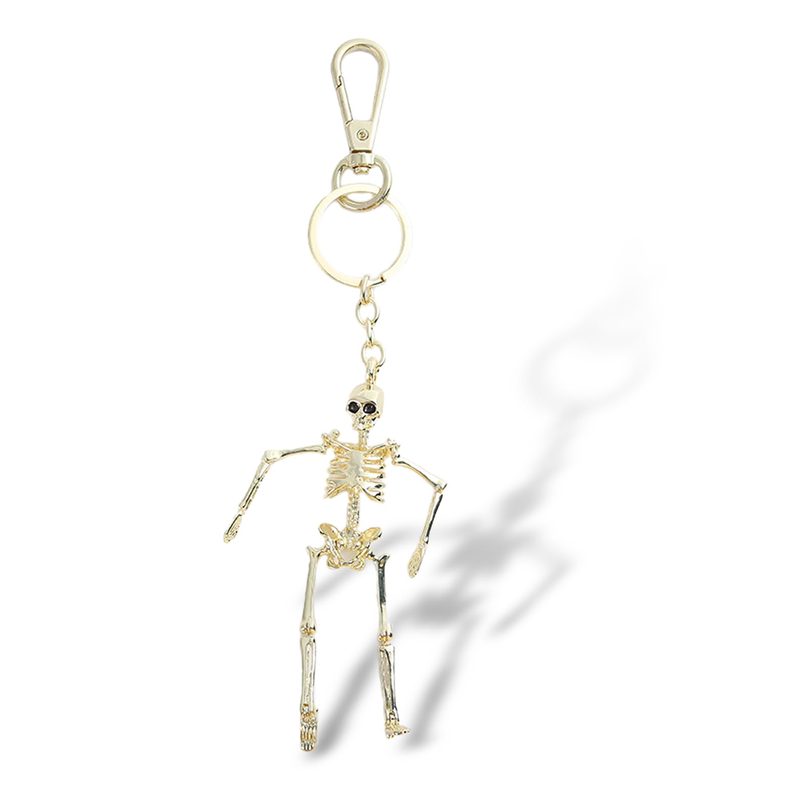NGHEY 1 PC Car Keychain Metal Pendant, Easter Skeleton Keychain, Suitable for Most Cars (Bronze #Skull)