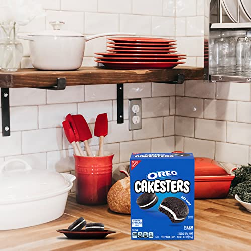 OREO Cakesters Soft Snack Cakes, 3 - 5 Count Packs (15 Total Snack Packs) + Bonus OREO Mini Cookie Snack Pack