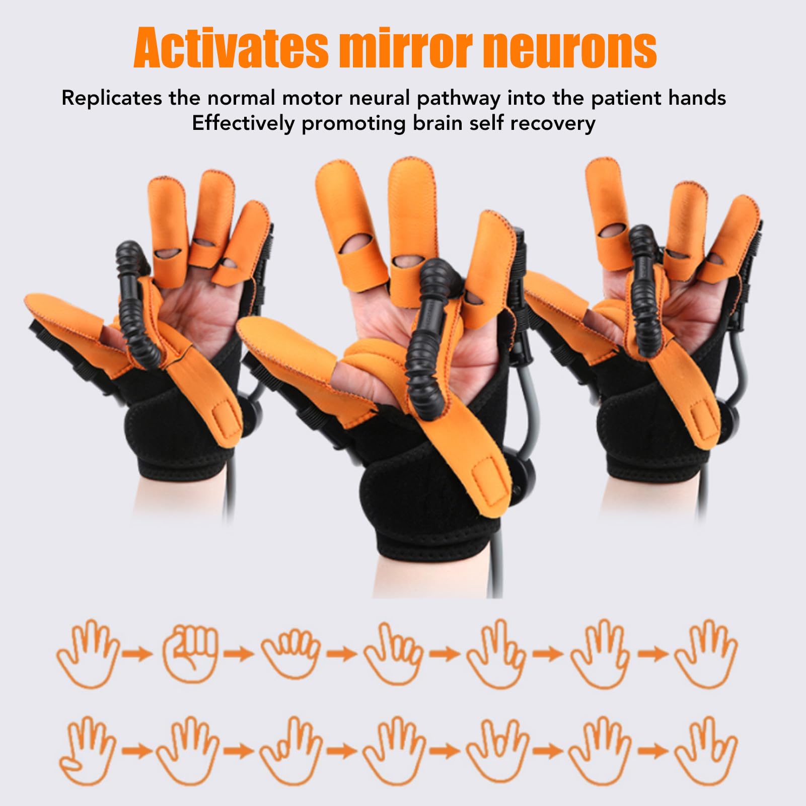 Rehabilitation Robot Gloves, Orthopedic Finger Rehabilitation Robot with Right Mirror for Dysfunction (L)
