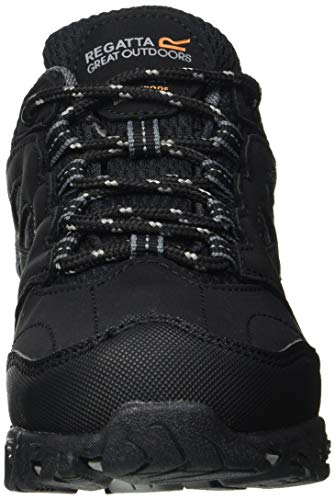 Regatta Childrens/Kids Holcombe Low Junior Hiking Boots (5 M US Big Kid) (Black/Granite)