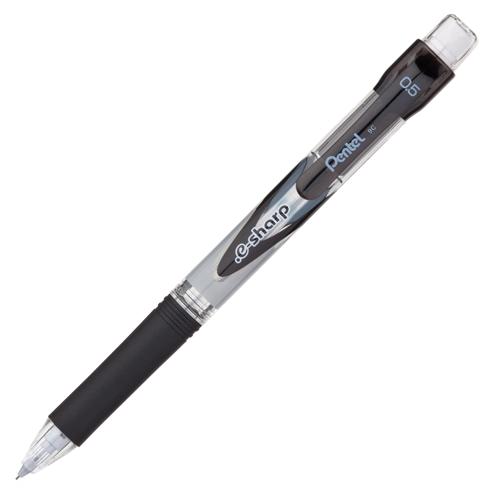 Pentel® e-Sharp™ Mechanical Pencils, 0.5 mm, 72% Recycled, Black, Pack Of 12