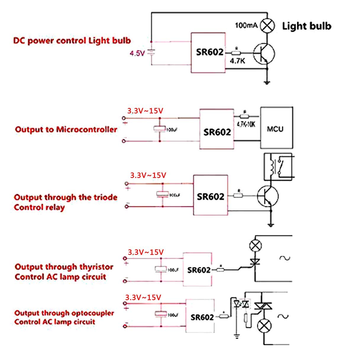 Oiyagai 2pcs SR602 Motion Sensor Detector Module Pyroelectric Infrared Sensory Switch