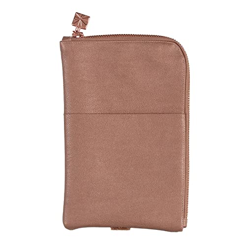 Ultimate Planny Pack - Rose Gold. Planner Accessory Pouch. Inside Pockets and Extended Metal Zipper. Elastic Band to Secure Around Planner or Notebook. Vegan Leather Organizer Case by Erin Condren.