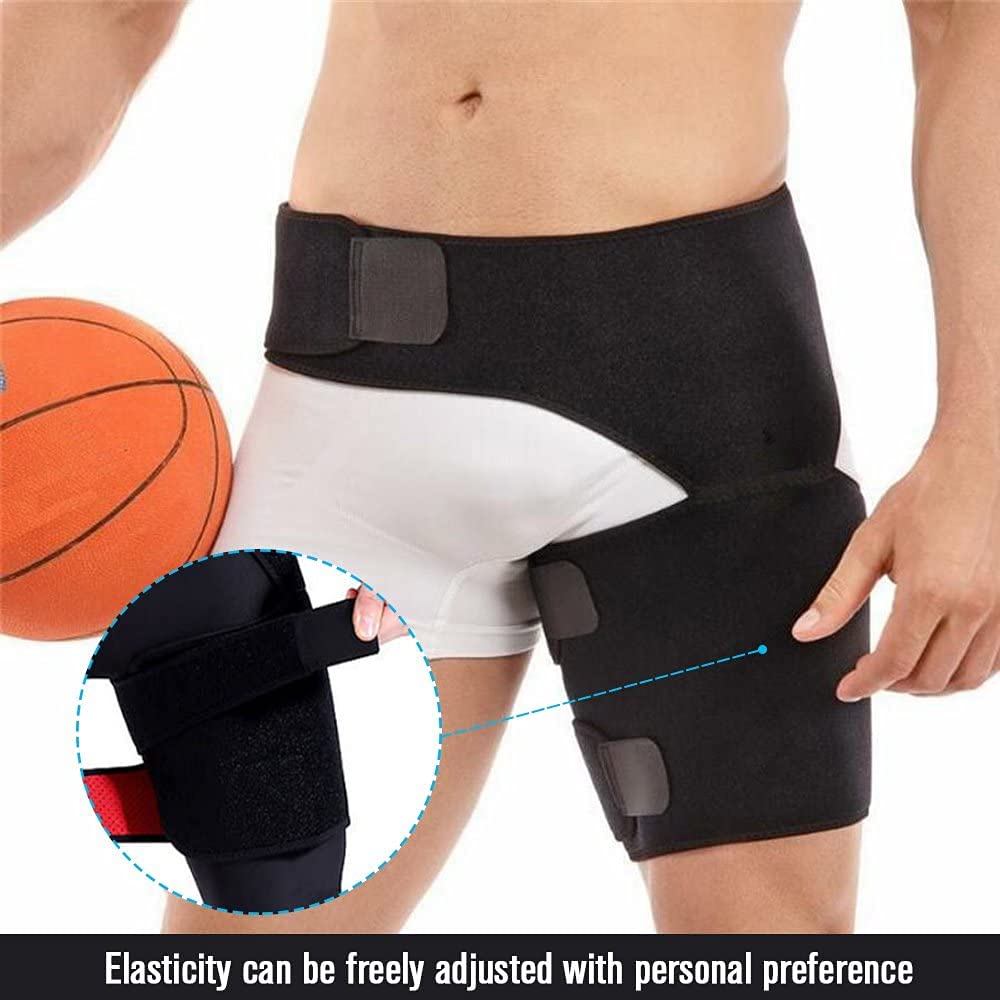 Tzrofpl Thigh Support Compression Adjustable Support for Hip, Groin, Hamstring Brace, Thigh, and Sciatic Nerve Pain Slip-Resistant Design for Maximum Relief and Recovery